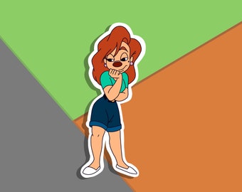 Goofy Movie Sticker Roxanne Glitter Vinyl Waterproof Sticker - Etsy