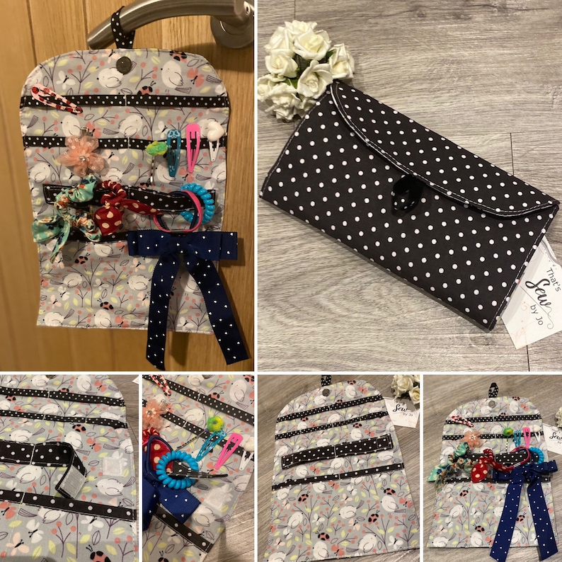 Hair Accessory Pouch Bag Tidy Hanger Clips Hair Bands Slides Burets ...