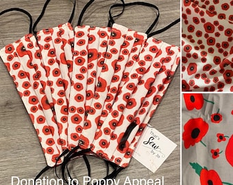 Poppy Face Mask | Etsy