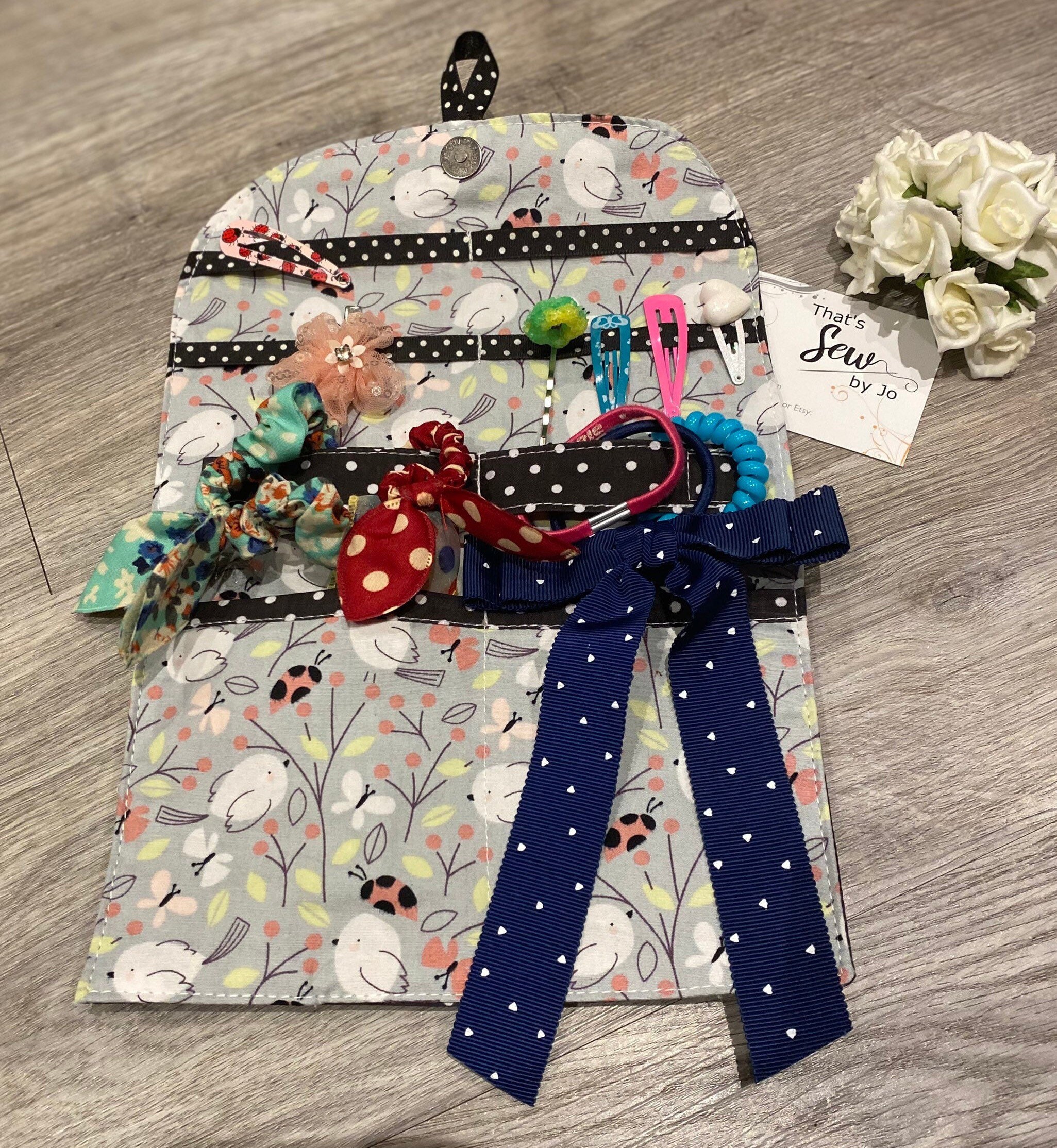 Hair Accessory Pouch Bag Tidy Hanger Clips Hair Bands Slides Burets ...