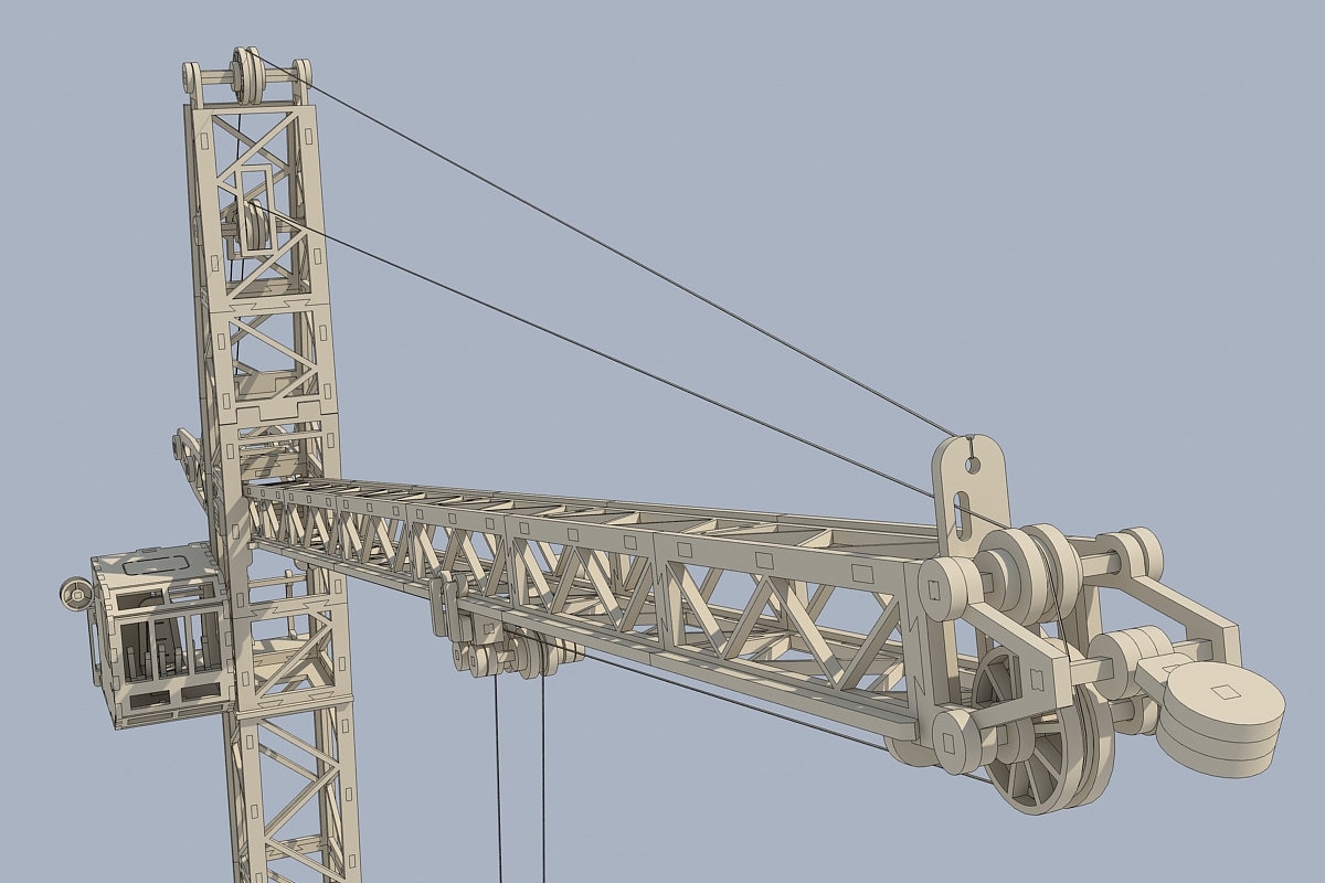 Wooden Mechanical Crane DXF CDR MAX Instant Download - Etsy
