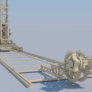 Wooden Mechanical Crane, DXF, CDR, MAX, Instant Download, Wooden Laser ...