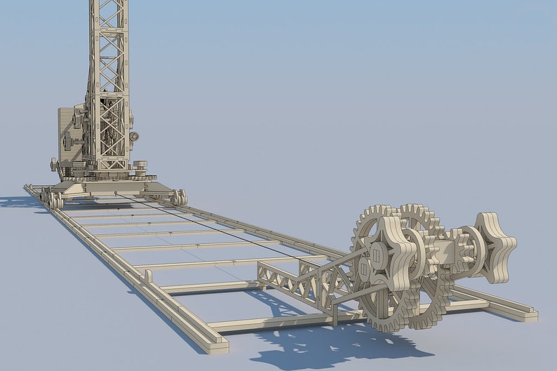 Wooden Mechanical Crane, DXF, CDR, MAX, Instant Download, Wooden Laser ...
