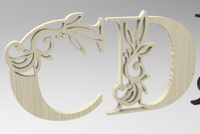 Alphabet Letter With Flower Stencil - Etsy