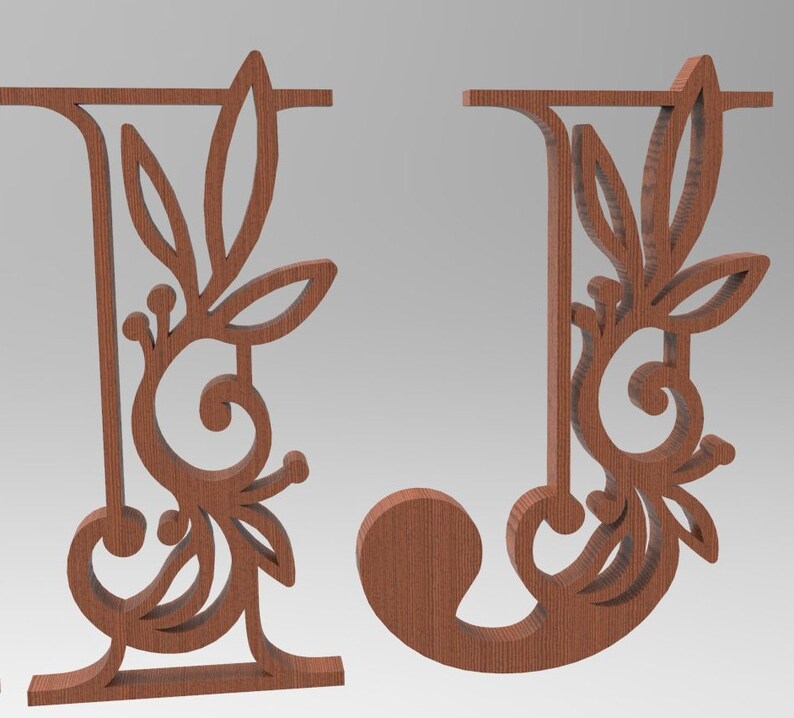 Alphabet Letter With Flower Stencil - Etsy