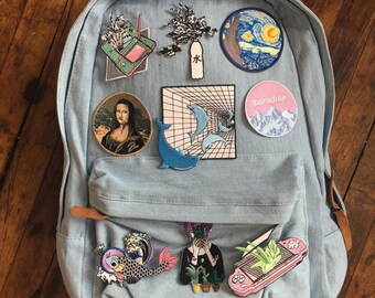 Aesthetic backpack | Etsy