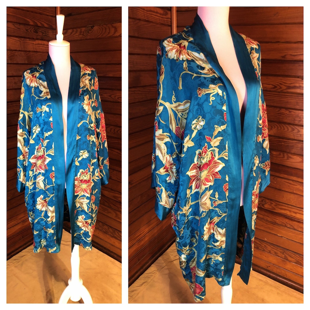 Silk Robe, Silk Cover Up, Victoria Secret, Vintage, Silk Nightgown ...