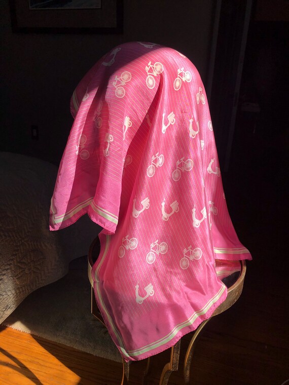 Vintage mod silk scarf - Gem