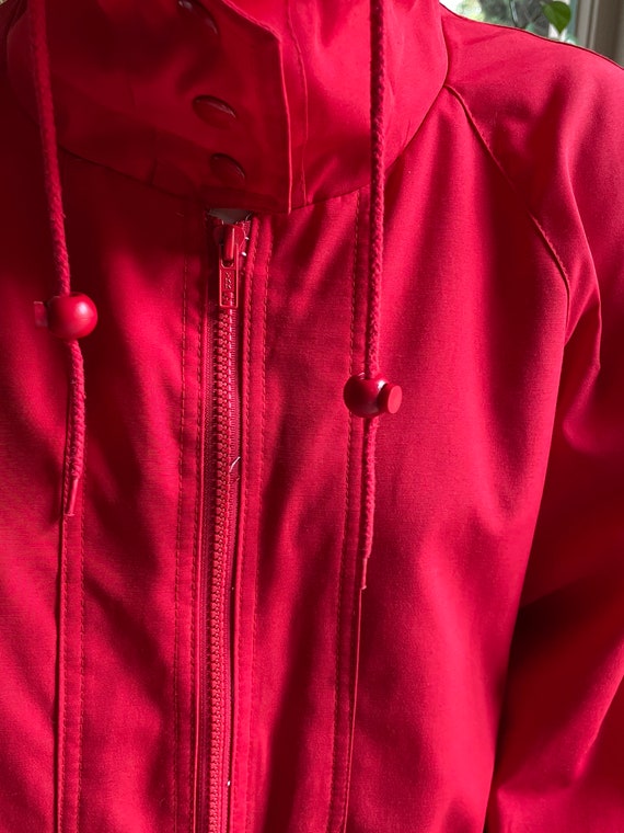 Red Trench Coat, Red Jacket, 80s Jacket, Toggle Coat,… - Gem