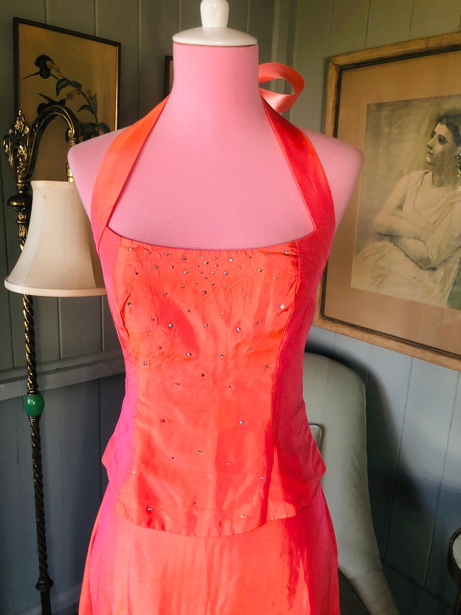 90s Prom Dress 90s Prom Gown 30s Style Dress 90s Does 30s - Etsy