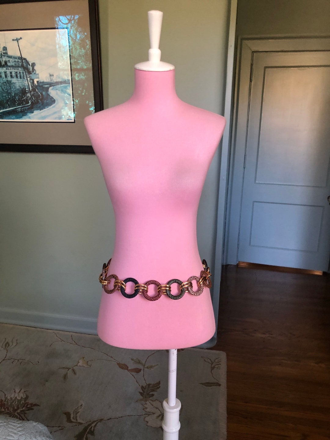 Chain Belt, Snakeskin Belt, 70s Belt, Disco Belt, Vintage Chain Belt ...