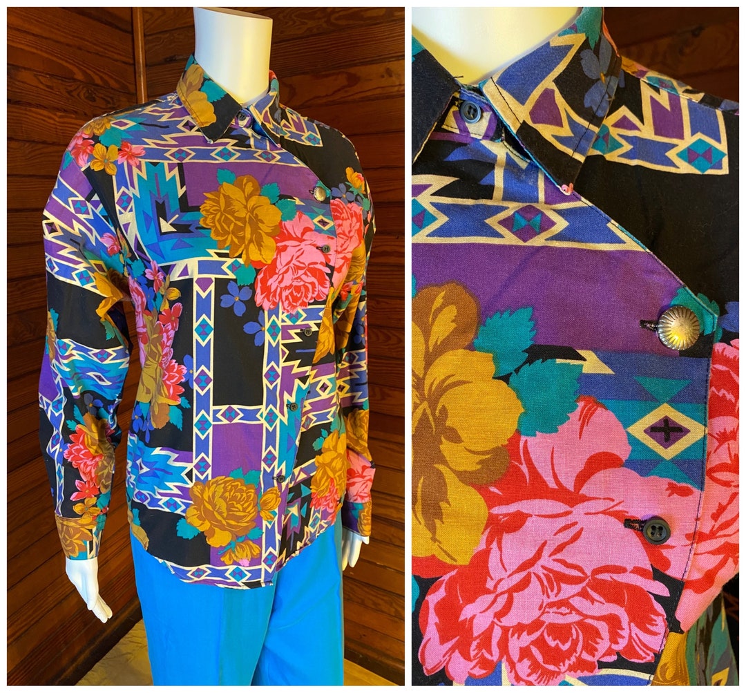 Vintage Western Shirt, Wrangler Shirt, 80s Western Shirt, Cowgirl Shirt ...