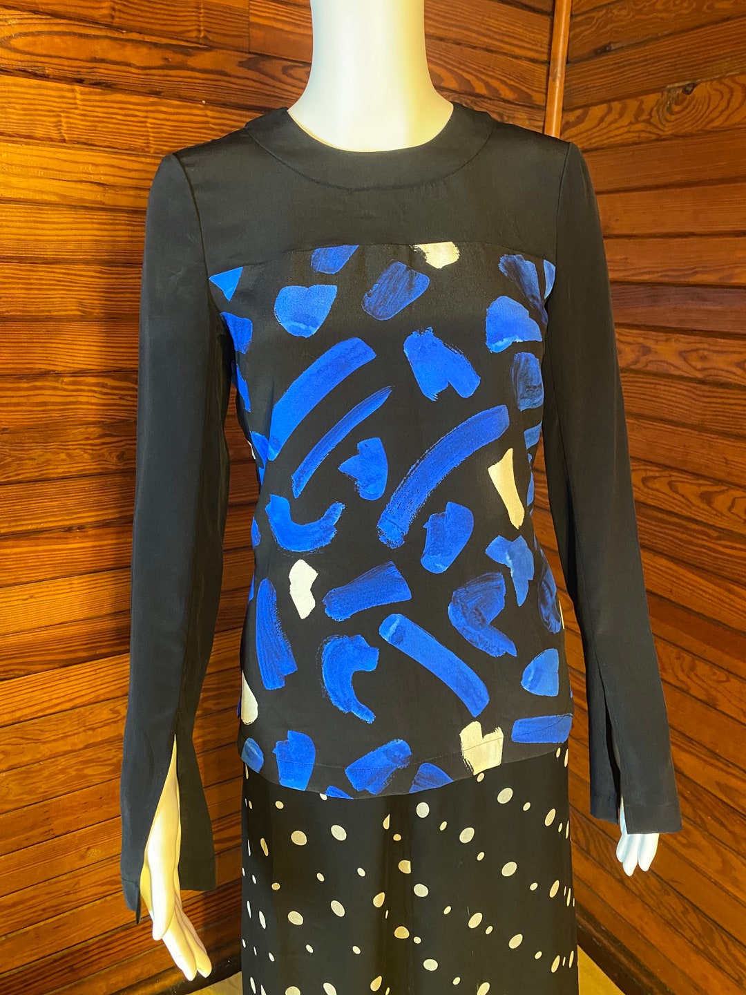 Blusa de seda, camisa de seda, Jason Wu, blusa de seda negra, blusa de ...