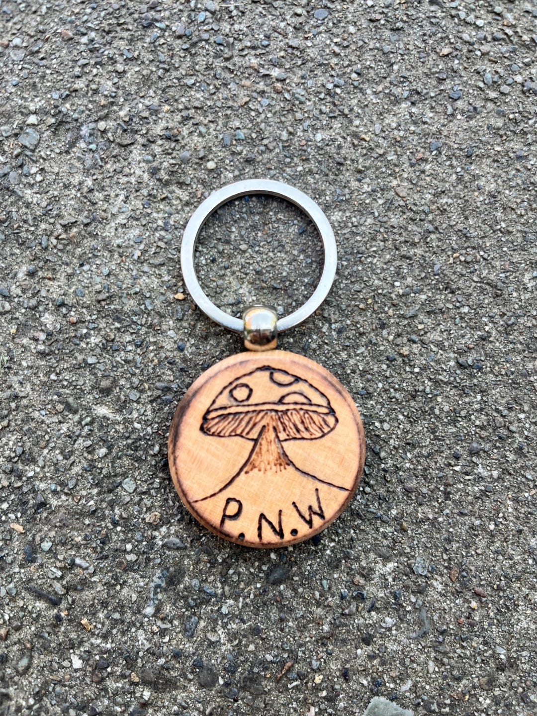 Wood Burned Keychain- Shroom PNW 2025 - Etsy