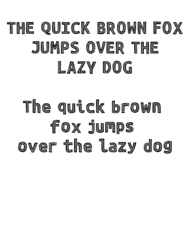 Chevron Doodle Font - Cute Cartoon Installable Font for Decor, Signs ...