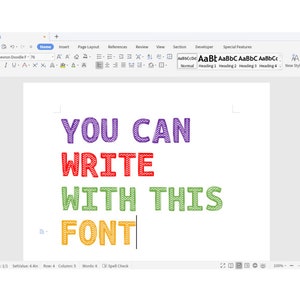 Chevron Doodle Font - Cute Cartoon Installable Font for Decor, Signs ...