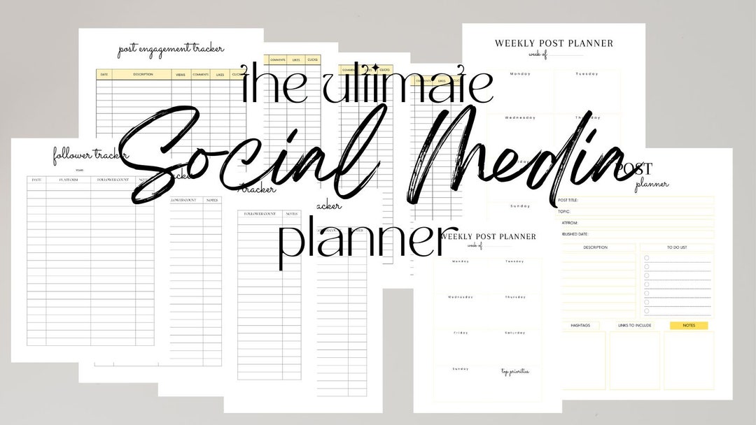 Social Media Post Planner for Influencers, Authors, Content Creators ...