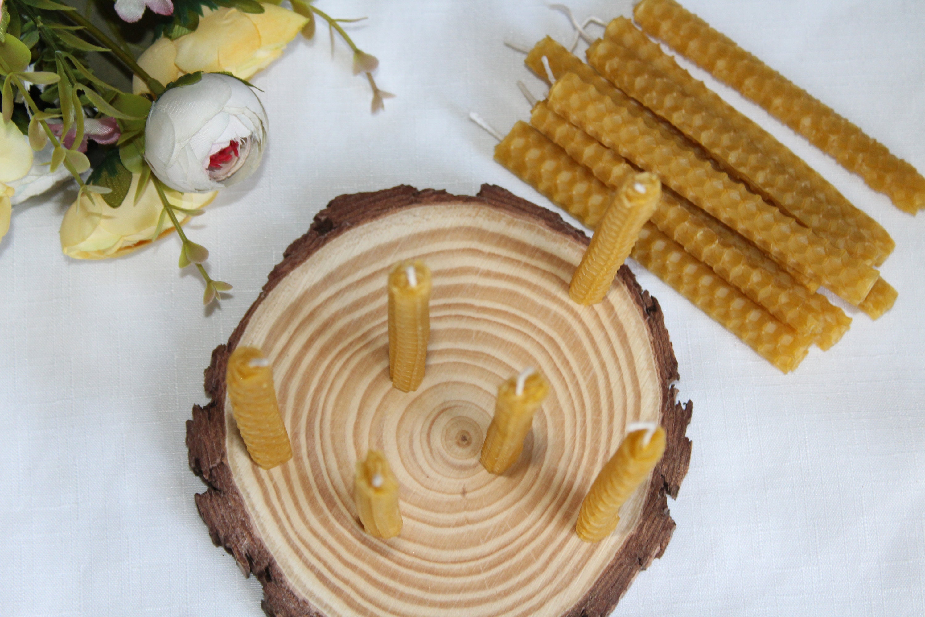 Birthday Candle, Beeswax Birthday Candle, Bee Happy, Bee Candle ...