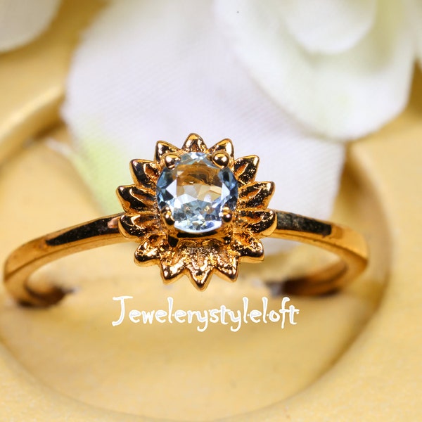 Aquamarine Ring 14k Gold - Etsy