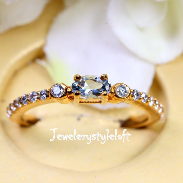 Aquamarine Ring 14k Gold - Etsy