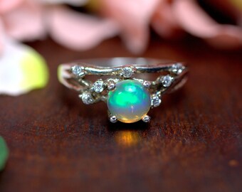 Natural Opal Ring - Etsy