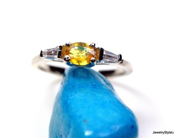 Yellow Sapphire Ring - Etsy