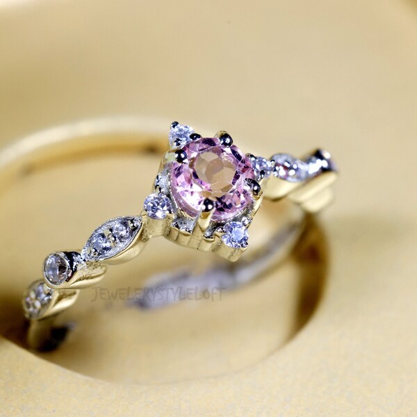 Pink Tourmaline Ring - Etsy