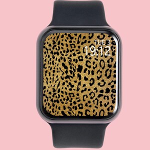 Apple Watch Wallpaper LEOPARD, Apple Watch Wallpaper Gold Leopard ...