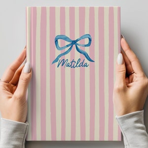 COQUETTE JOURNAL Personalized Black BOW Trendy-girl Aesthetics Journal ...