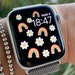 Rainbow Daisy Apple Watch Wallpaper, Colorful Watch Face (digital ...