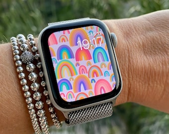 RAINBOW Apple Watch Face Wallpaper DIGITAL DOWNLOAD Apple | Etsy