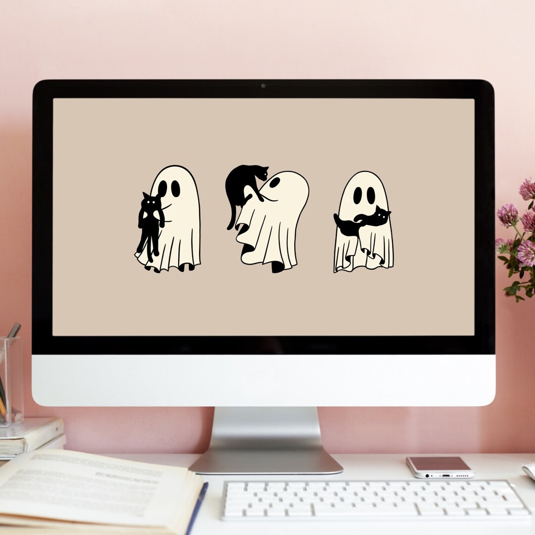 Fall Halloween Computer Desktop Theme Background Wallpaper, Cute ...