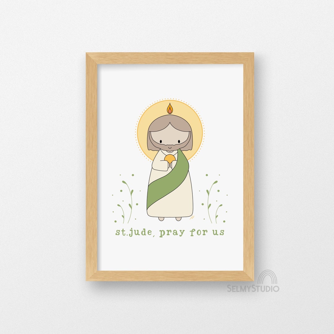Saint Jude Thaddaeus, Printable Wall Art, Catholic SAINT Art, Saint ...