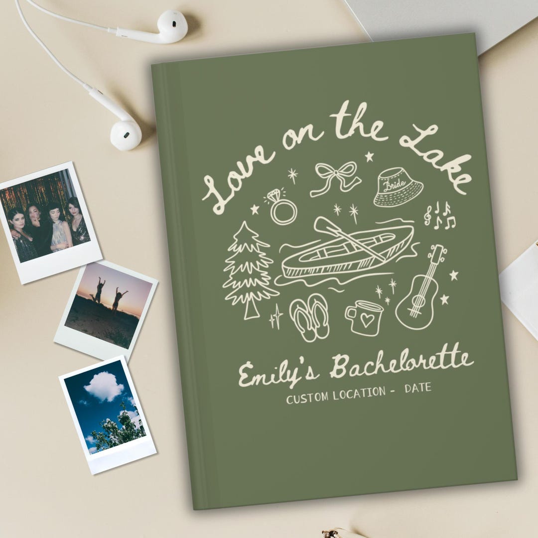 LAKE BACHELORETTE Photo Album Guestbook Custom Love on the Lake Cabin ...