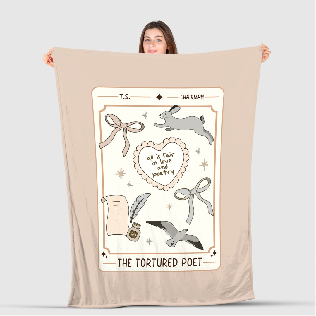 TPD Blanket Tortured Poets Merch, Taylor Fan Gift, Swifty Blanket Gift ...
