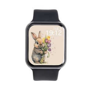 Apple Watch Wallpaper EASTER Bunny, Apple Watch Face Beige, Apple Watch ...