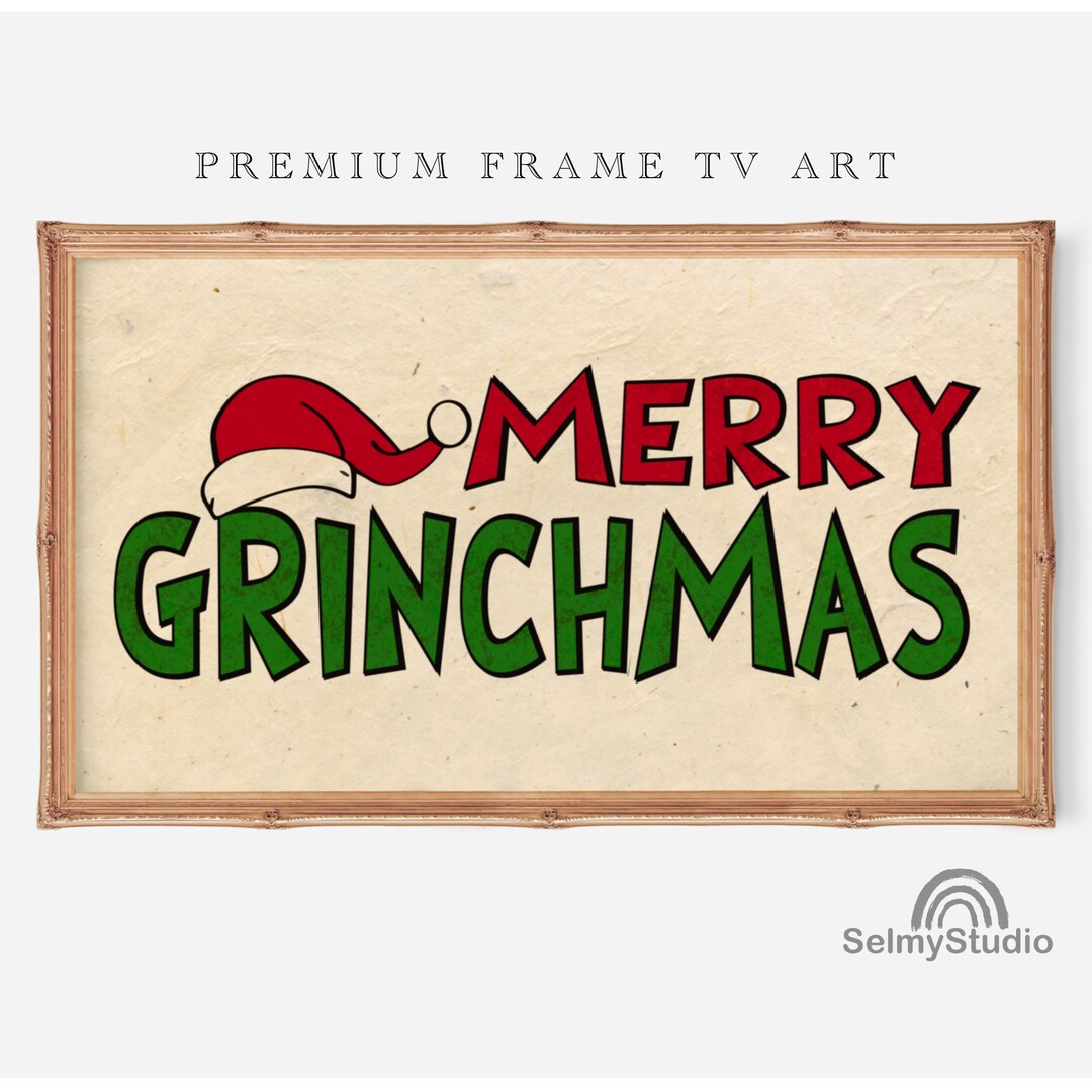 Samsung Frame TV Art, GRINCH Frame Tv Art 4K, Merry Grinchmas Tv Art ...