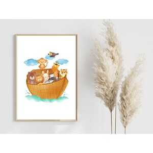 Noah’s Ark Printable Nursery Decor, Kids Wall Art Noah’s Ark Children’s ...