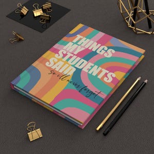Personalized TEACHER JOURNAL Thank You Gift for Teacher Things My ...