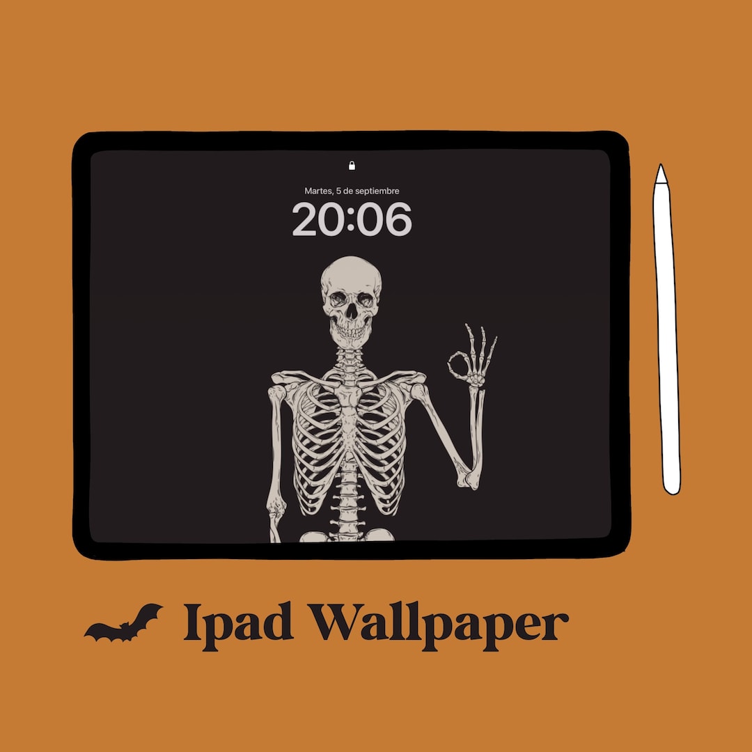 Halloween iPad WALLPAPER Funny Skeleton, Wallpaper Ipad, Spooky iPad ...