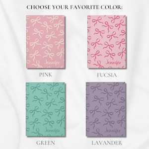 Personalized Pink Bow Journal Cute Aesthetic Custom Notebook for ...