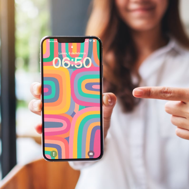 RAINBOW Iphone Wallpaper Iphone Wallpaper Digital Download - Etsy