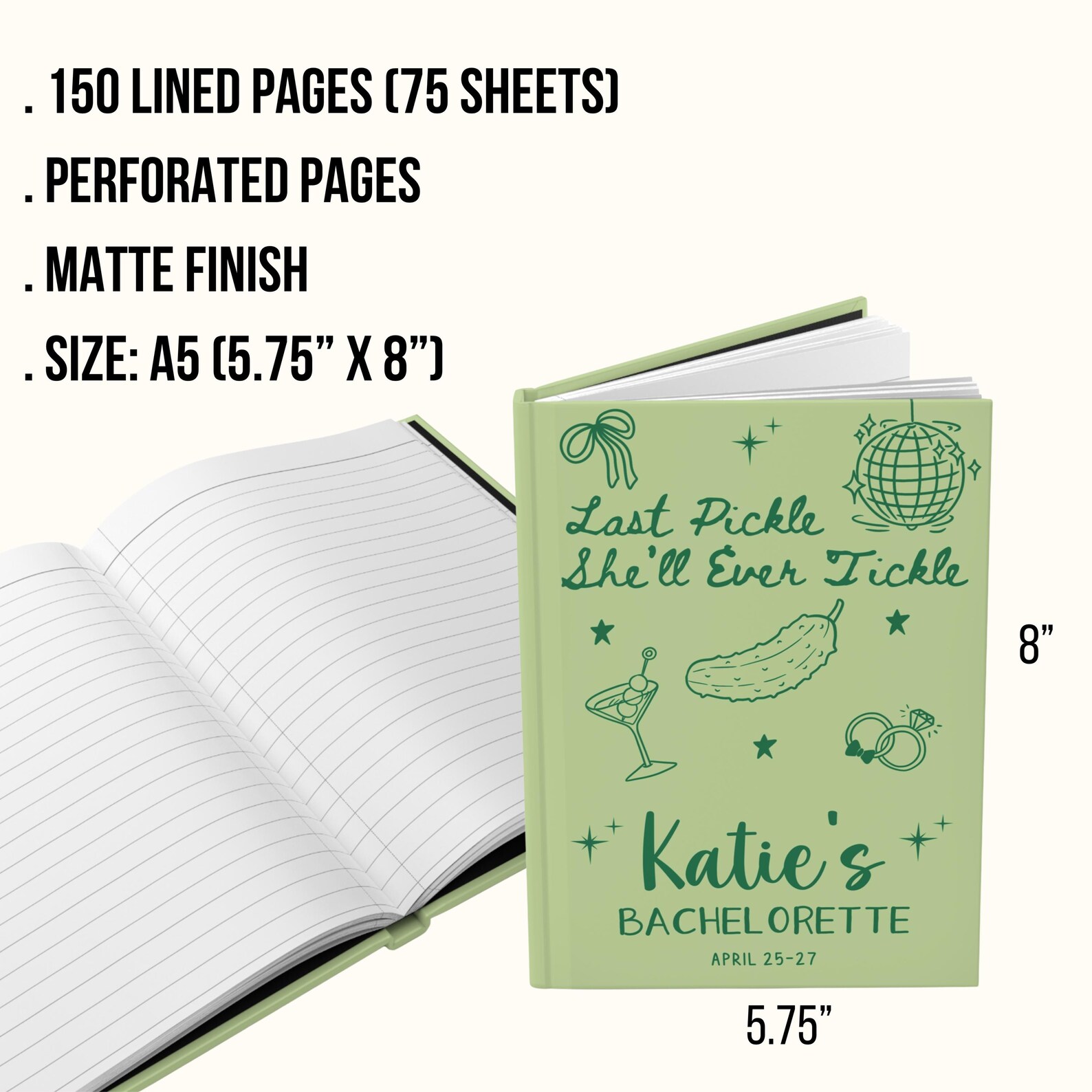 Last Pickle Bachelorette Party Book Funny Last Pickle She’ll Ever ...