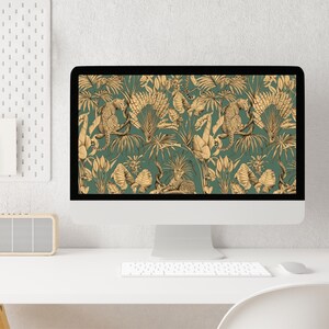 LEOPARD DESKTOP WALLPAPER Animal Print Desktop Background Aesthetic ...