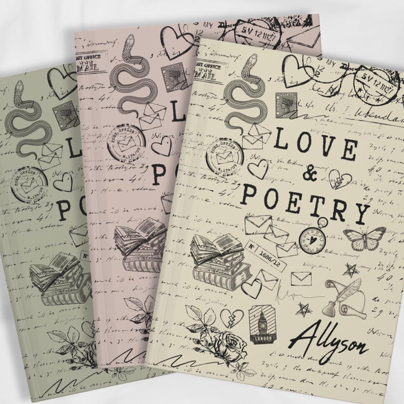 Personalized POETRY Journal, Custom Poetry Book, Personalized Notebook ...
