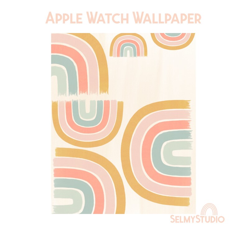 RAINBOW Apple Watch Face Wallpaper Boho Rainbow Apple Watch - Etsy