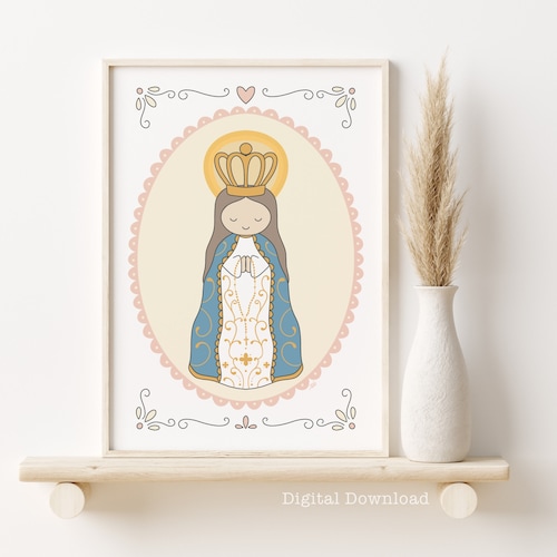 Blessed Mother Catholic Digital Download Catholic Mary Print - Etsy