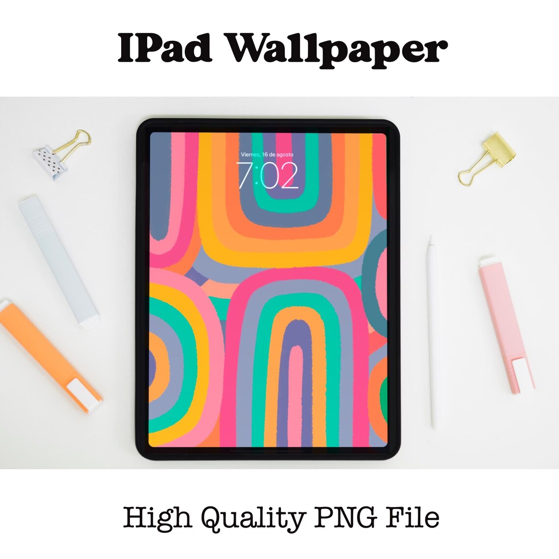 RAINBOW iPad Wallpaper, iPad Background Rainbow Wallpaper Aesthetic ...