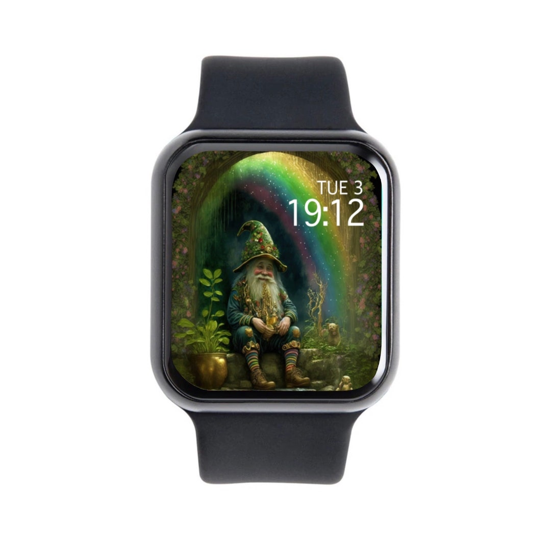 St Patricks Day Gnome Apple Watch Wallpaper (digital Download) - Etsy