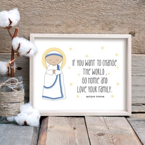 Mother Teresa of Calcutta, Catholic Print, Mother Teresa Quote ...
